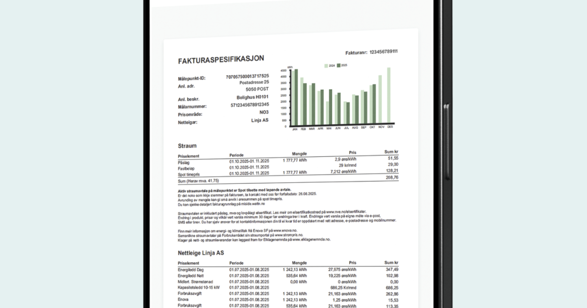 Wattn | Slik vises Norgespris på fakturaen
